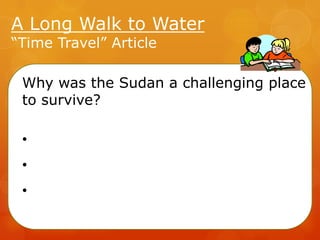 A Long Walk to Water: Lesson6 unit2 | PPTX
