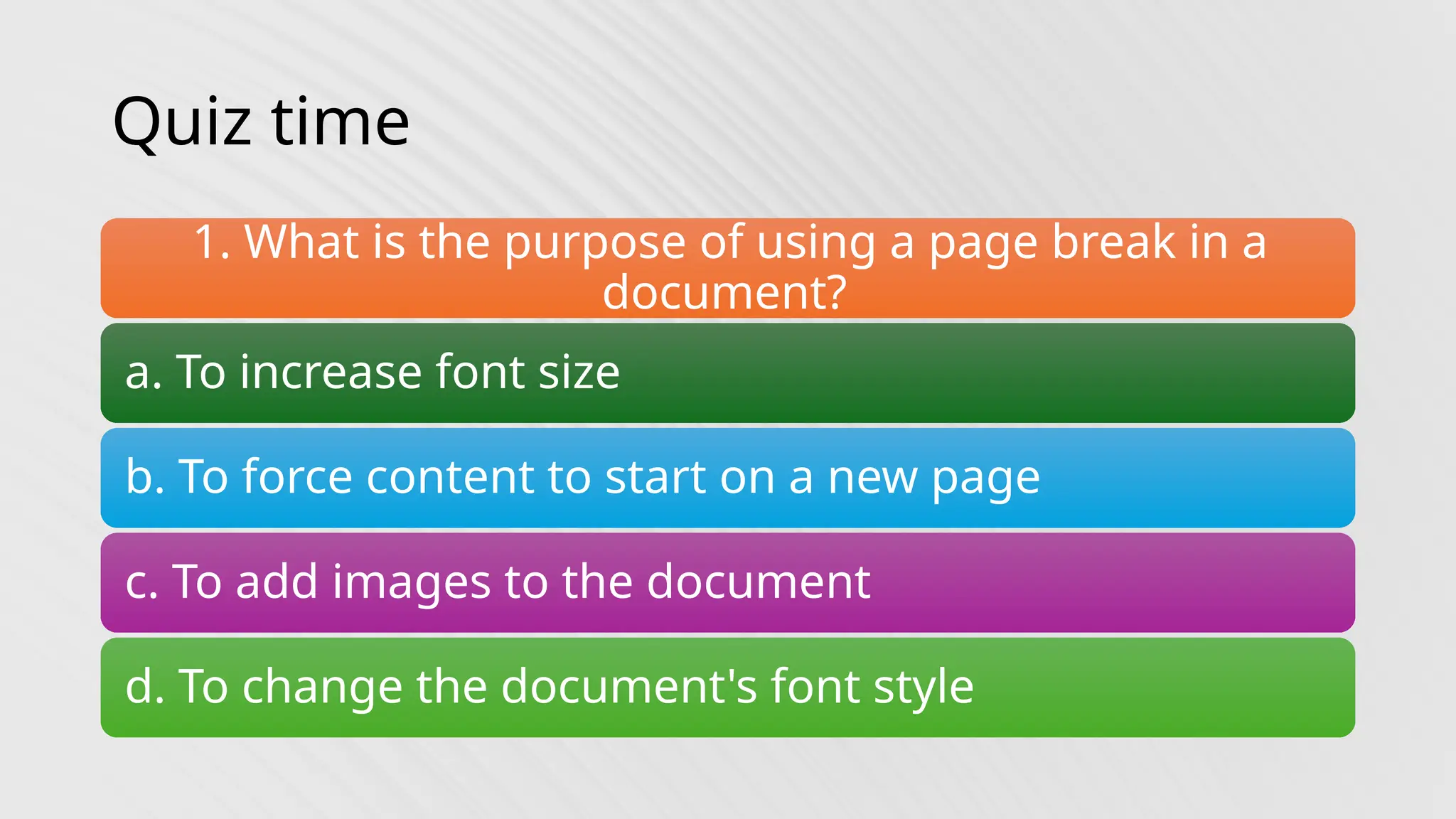 Grade 7 ICT Lesson 6 - Word Processing Software (Page Break, Auto ...