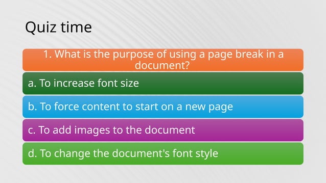 Grade 7 ICT Lesson 6 - Word Processing Software (Page Break, Auto ...