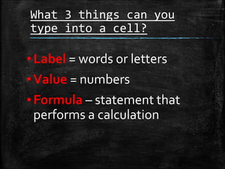 spreadsheet.ppt | Technology & Computing