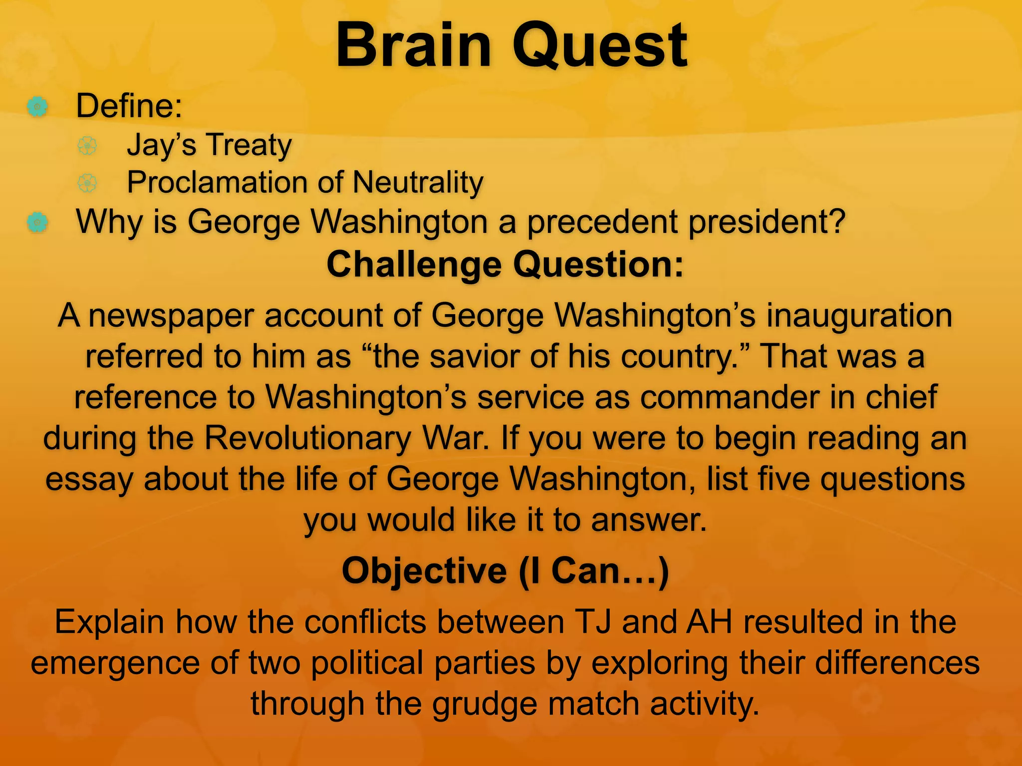 Hamilton v Jefferson | PPT