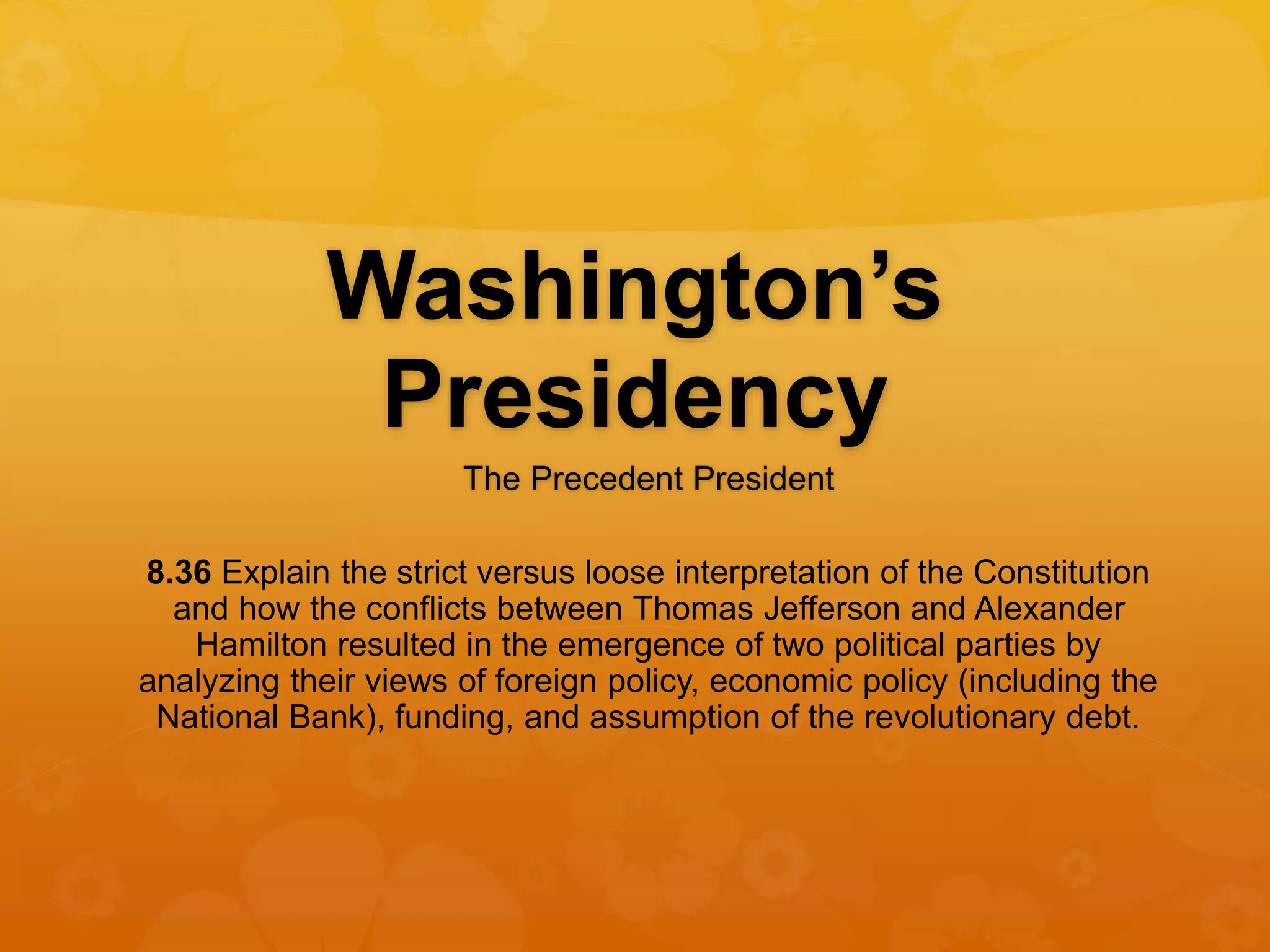 Hamilton v Jefferson | PPT