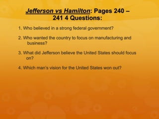 Hamilton v Jefferson | PPT