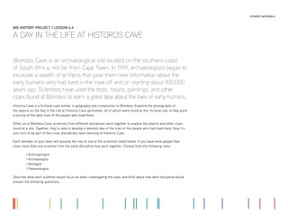 A Day in the Life at Historos Cave | PDF