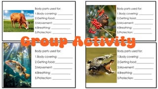 BODY PARTS OF ANIMALS THAT HELP THEM SURVIVE .pptx