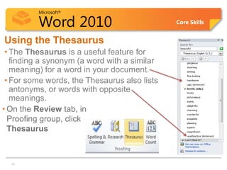 Word Lesson 6A Proofing | PPTX
