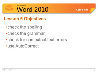 Word Lesson 6A Proofing | PPTX