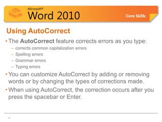 Word Lesson 6A Proofing | PPTX