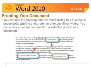 Word Lesson 6A Proofing | PPTX