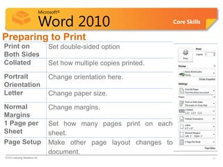 Word Lesson 6B Comments & Printing | PPT