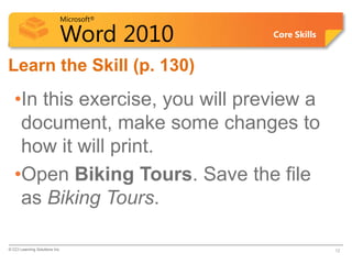 Word Lesson 6B Comments & Printing | PPT