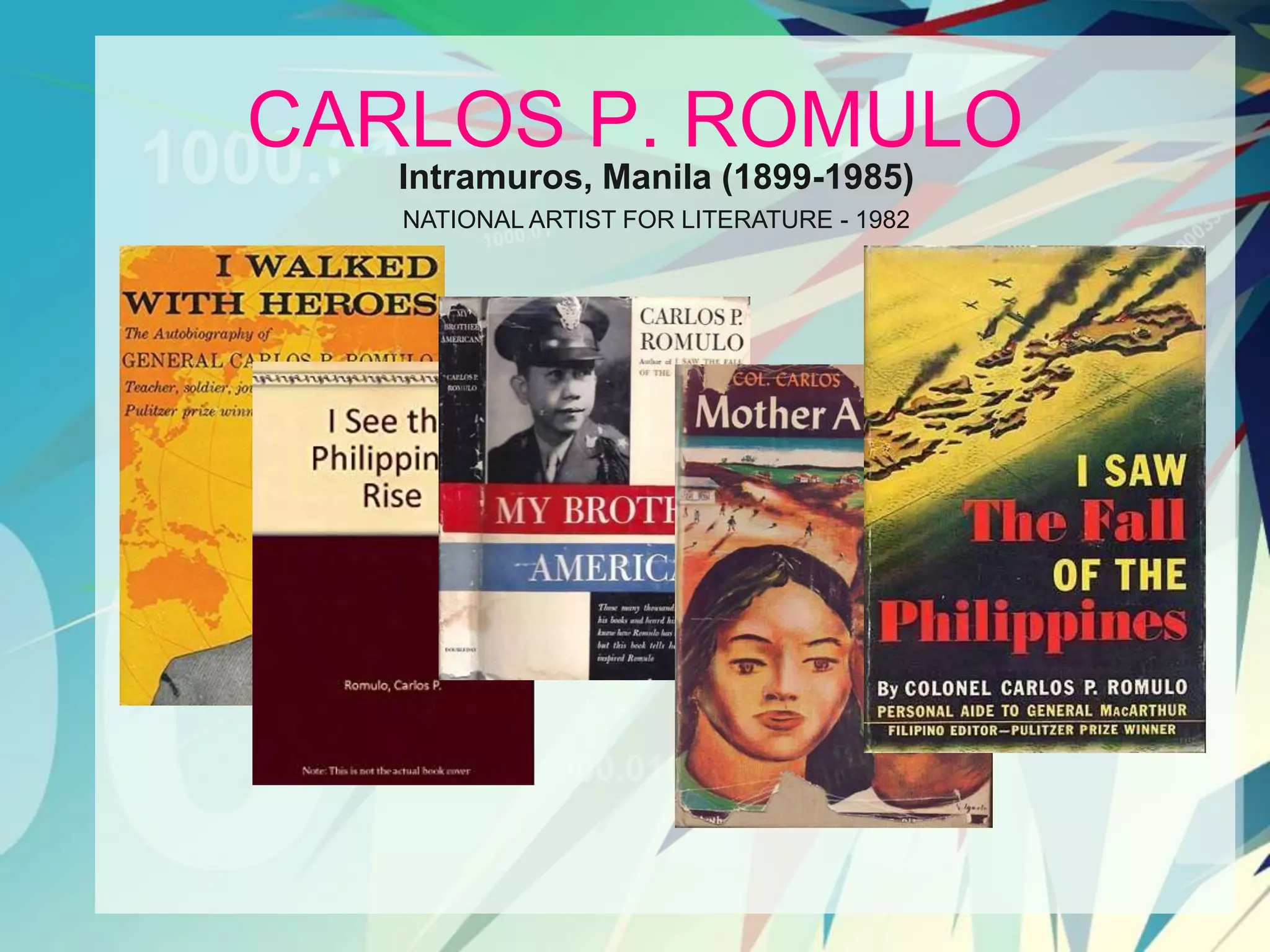 National Artists for Literature and their Contributions | PPTX