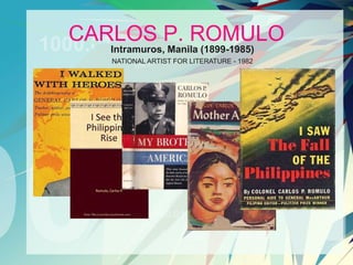 National Artists for Literature and their Contributions | PPTX