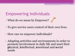 Lesson 6 empowering individuals | PPTX