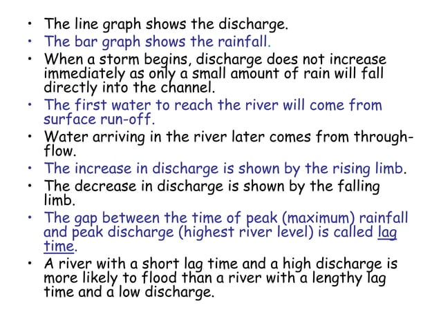 Lesson 6 factors affecting discharge (hydrographs) | PPTX | Geography ...