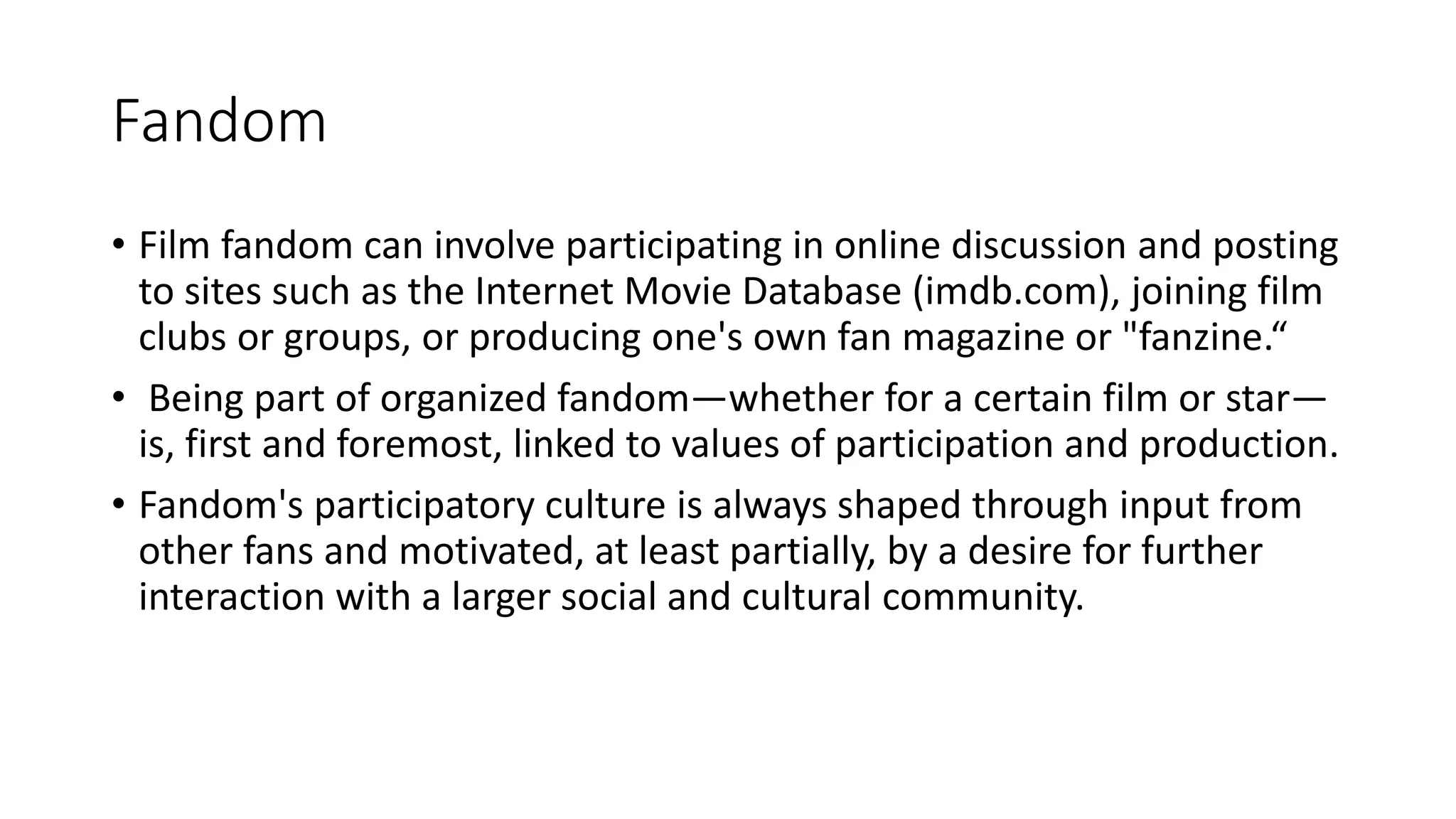 Lesson 6 Fandom Media | PPT