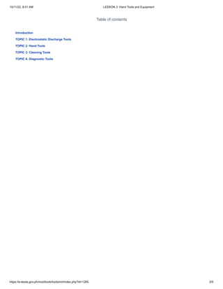 LESSON 6_ Hand Tools and Equipment.pdf | Computer Peripherals | Computing