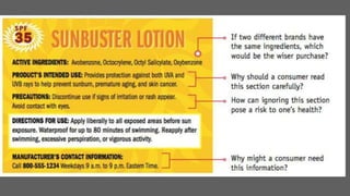 Lesson 6 importance of reading product labels | PPTX