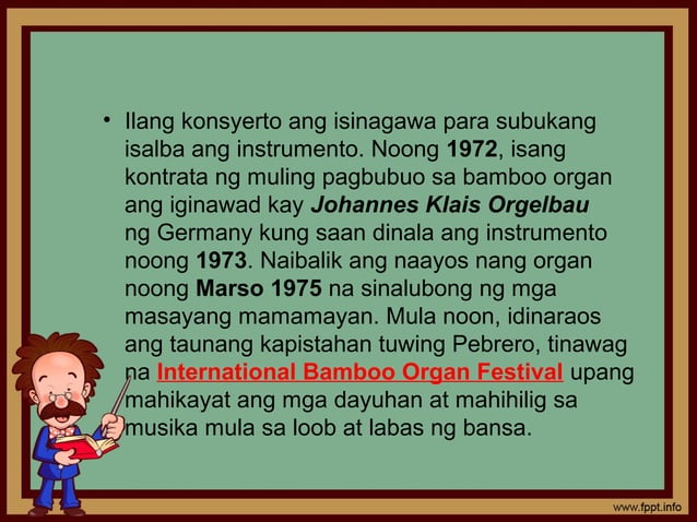 Lesson 6 Las Pinas Bamboo Organ | PPT