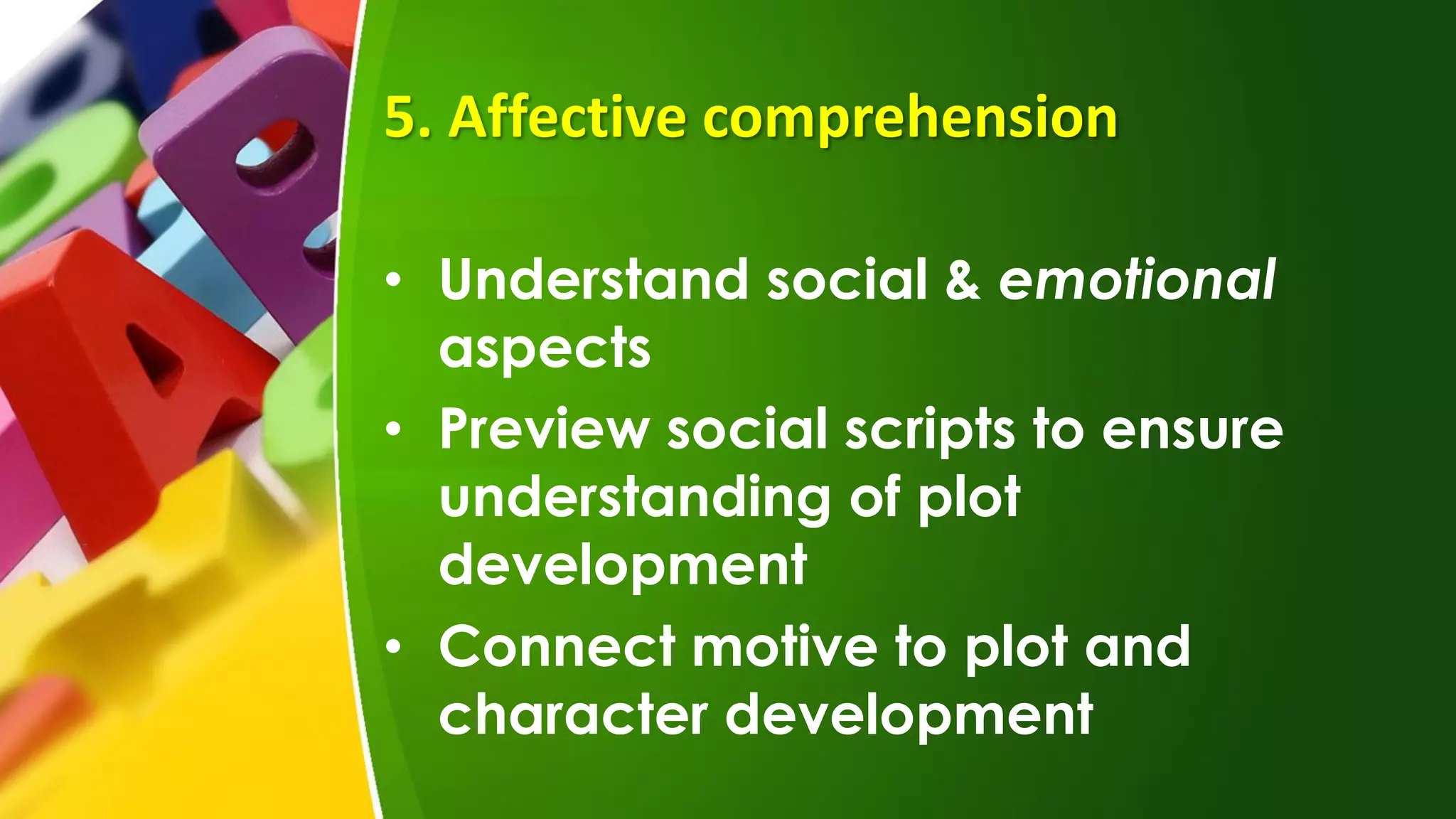 Developmental reading Lesson 6 levels of comprehension | PDF
