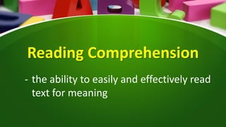 Developmental reading Lesson 6 levels of comprehension | PDF