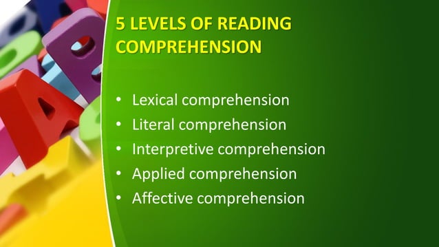 Developmental reading Lesson 6 levels of comprehension | PDF | Education