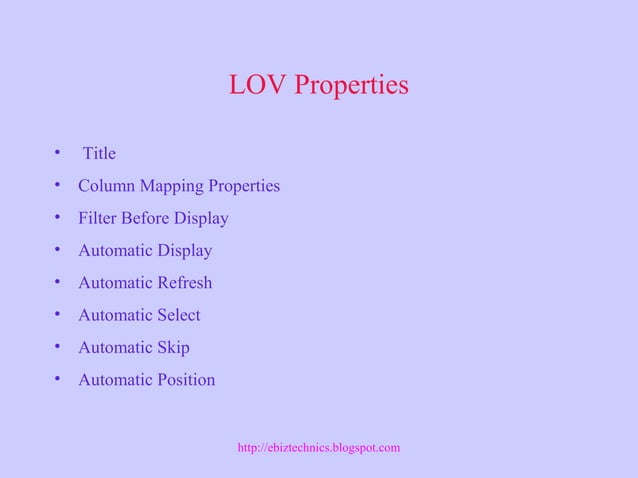 Oracle Forms Creation-List of Values (LOV) | PPT Oracle Forms Creation-List of Values (LOV) | PPT