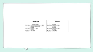 Lesson 6 Mark Up and Margin Practice Material | PPTX