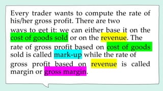 Lesson 6 Mark Up and Margin Practice Material | PPTX