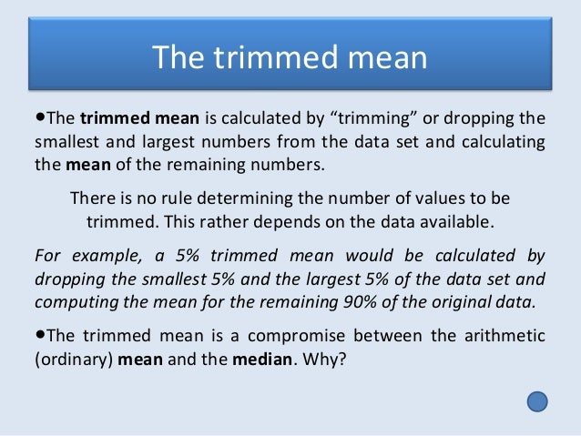 Lesson 6 measures of central tendency Lesson 6 measures of central tendency