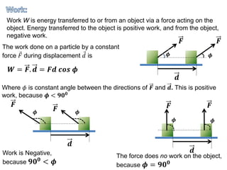 force and motion kinetic energy and work aiub | PPT