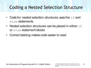 Lesson 6.1 more on selection structure | PPT