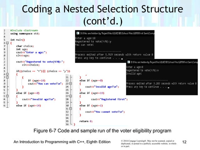 Lesson 61 More On Selection Structure Ppt