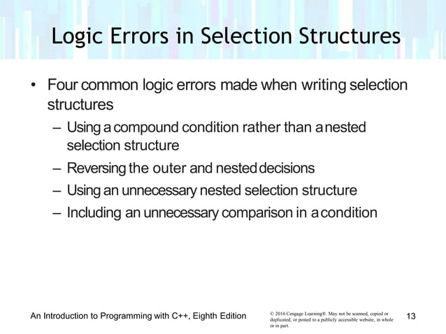 Lesson 61 More On Selection Structure Ppt