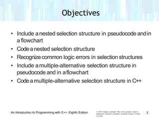 Lesson 6.1 more on selection structure | PPT