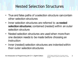 Lesson 6.1 more on selection structure | PPT