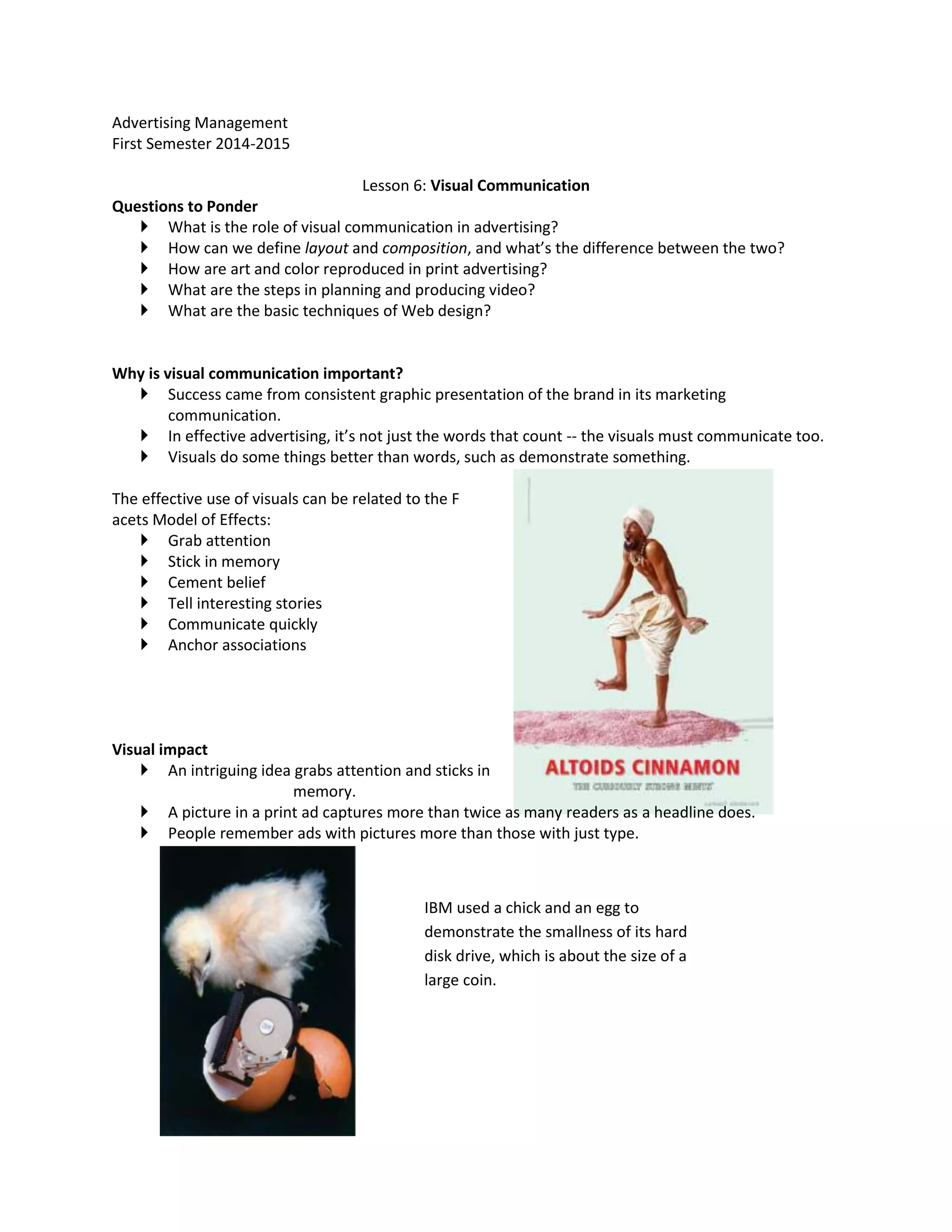 Visual Communication (Advertising Management) | PDF