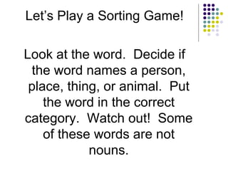 Lesson 6: Nouns | PPT