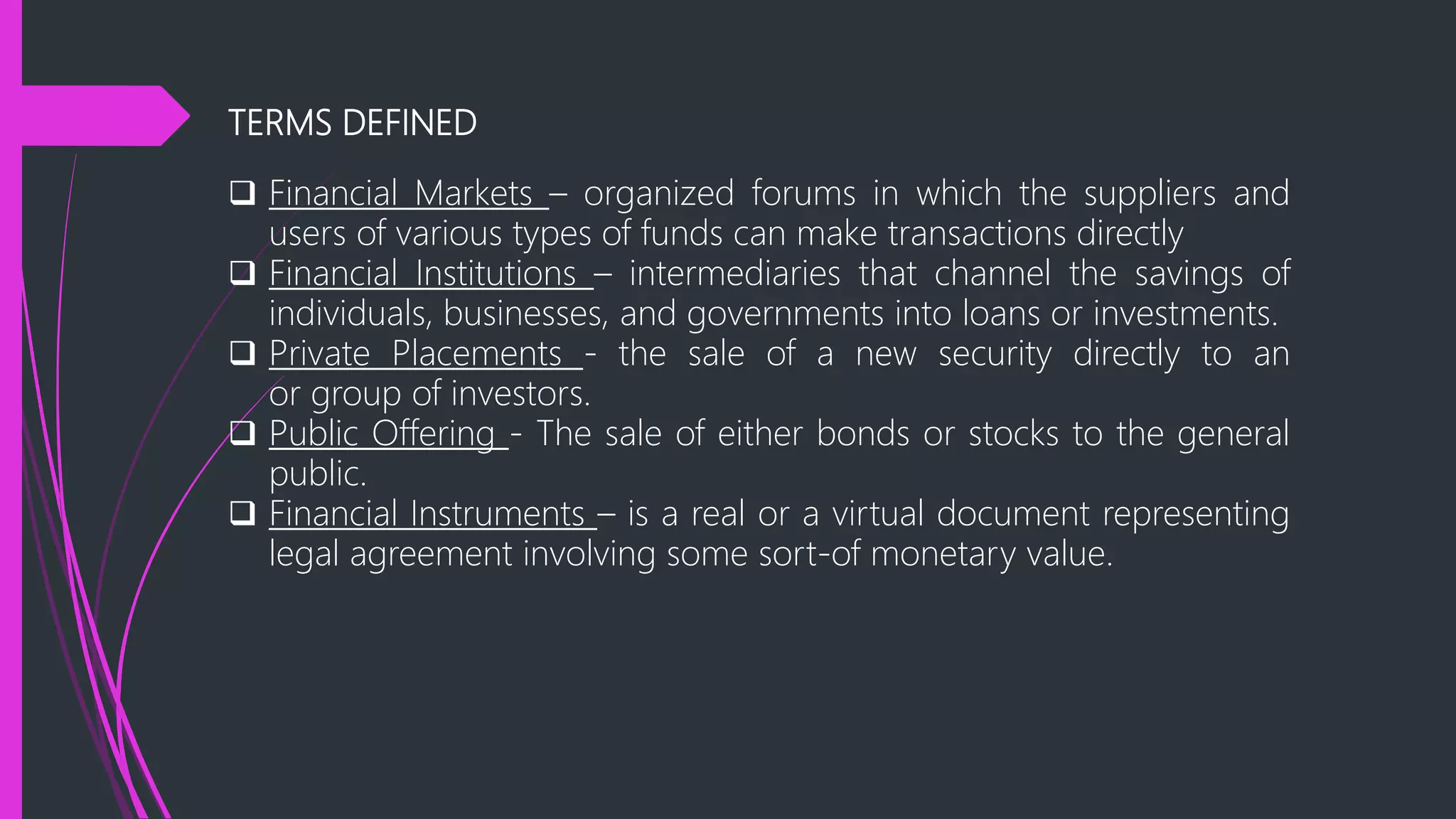 Lesson 6 role of financial institutions and markets | PPT | Free Download