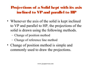 Lesson 6 Projections of Solids - Part III | PPT