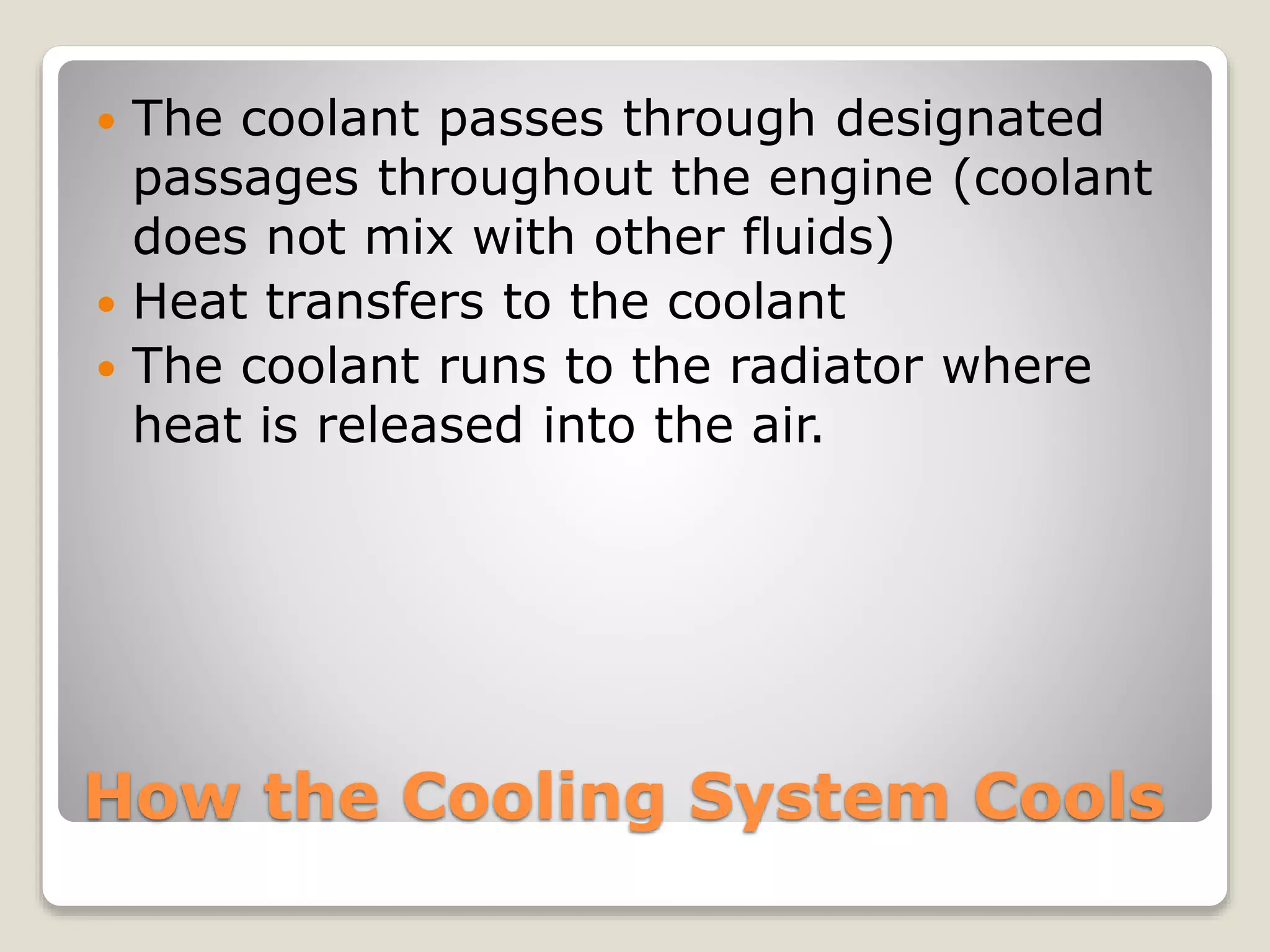Lesson 6 the cooling system | PPTX