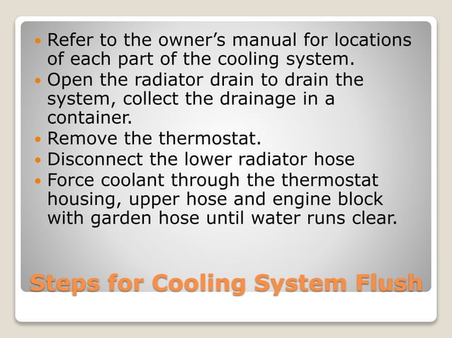 Lesson 6 the cooling system | PPTX