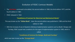 Fidic type of contract in construction sites | PPTX