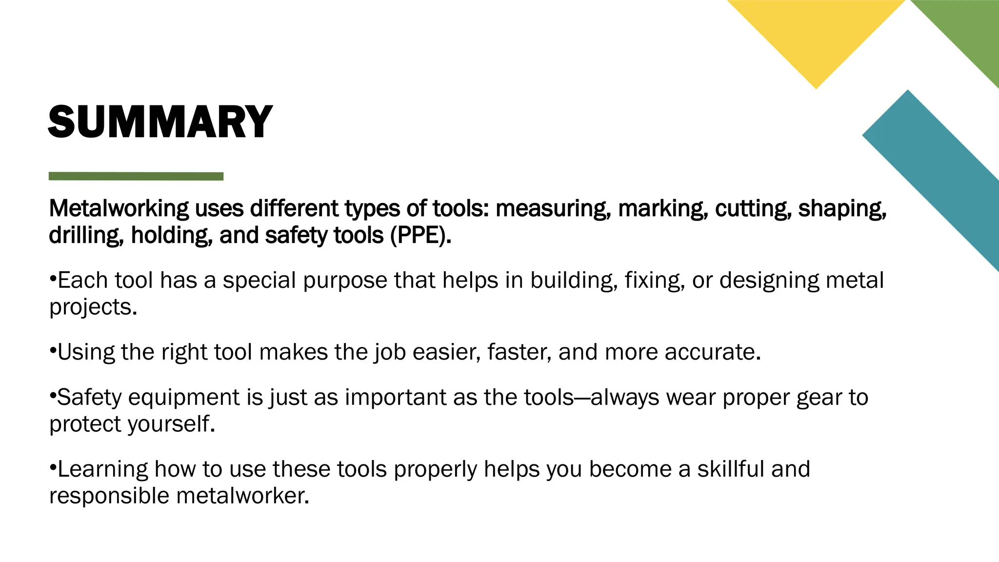 LESSON 6_Tools and Equipment in Metalworking.pptx