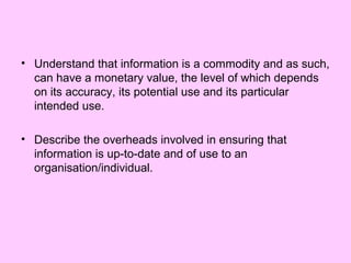 Lesson 6 value & importance of information | PPT
