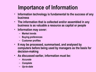 Lesson 6 value & importance of information | PPT