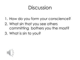 LESSON 6 What is SIN in the Catholic understabding | PPT