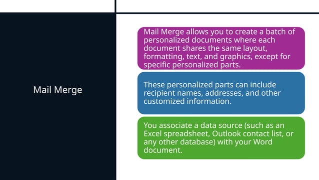 Grade 7 ICT: Word Processing Software (Mail Merge & Reference).pptx MATATAG Curriculum | PPTX ...