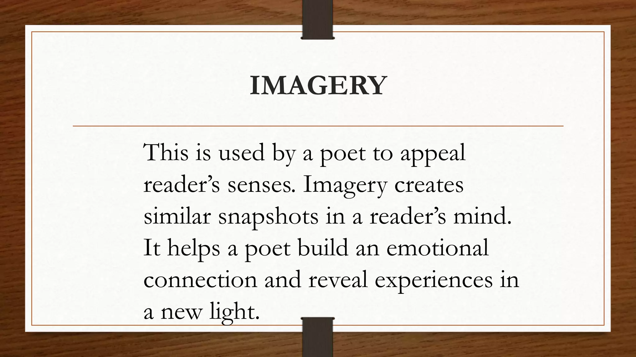 Imagery in Poetry | PPTX