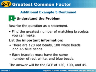 Greatest Common Factors | PPT